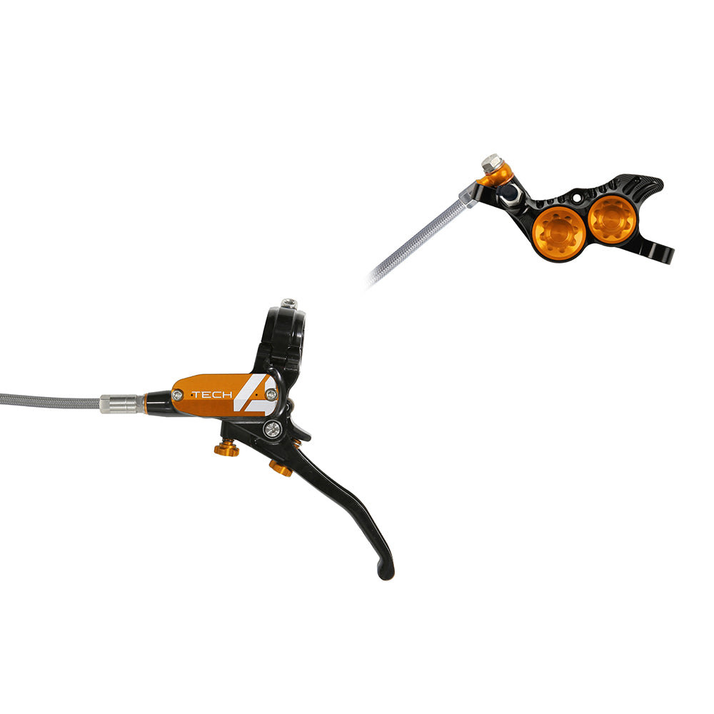 Hope Tech 4 V4 Disc Brake - No Rotor - Braided – Sprockets Cycles