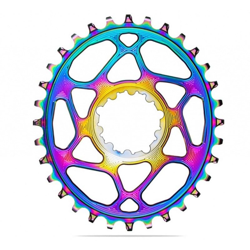 Absolute Black MTB Oval Shimano 12-Speed DM Rainbow Chainring - 3mm Of ...